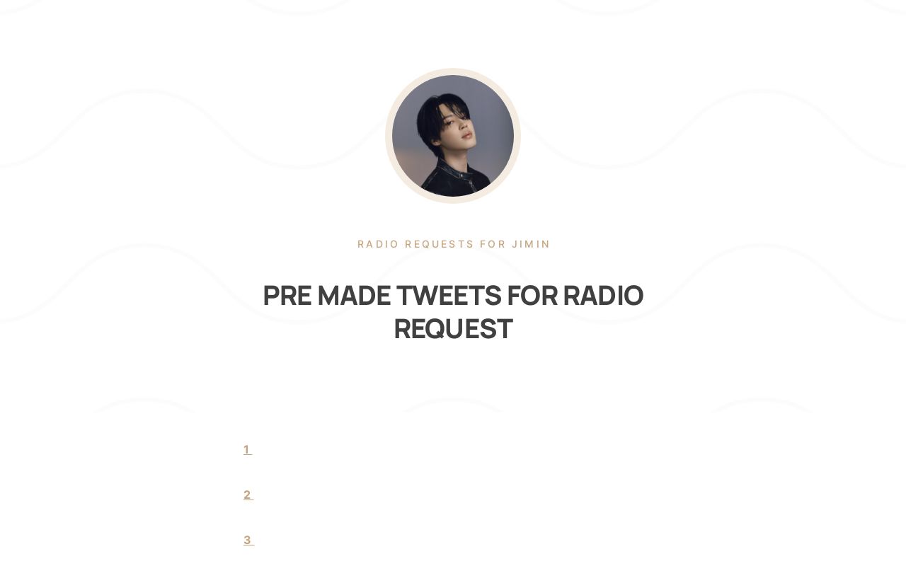 Jimin Radio Request
